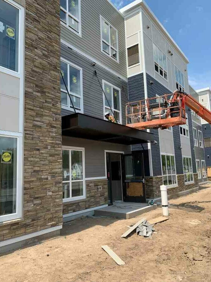 Entrance Canopies with Hanging Rods